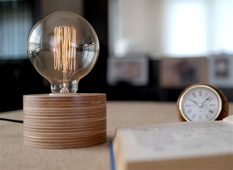 Edison Lamp Edison Table Lamp Edison Bulb Lamp Bedside Lamp Wood