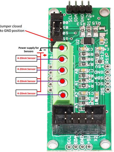 4 Channel 4 20mA Current Loop Receiver