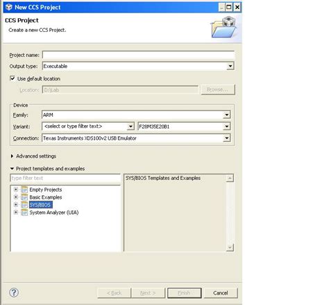 TI RTOS Template Not Visible In Project Templates In CCS 5 4 C2000