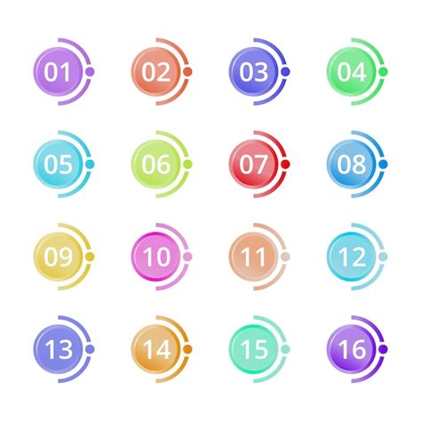 Premium Vector Colourful Bullet Point Set