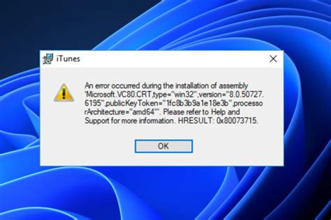An Error Occurred During The Installation Of Assembly Fix