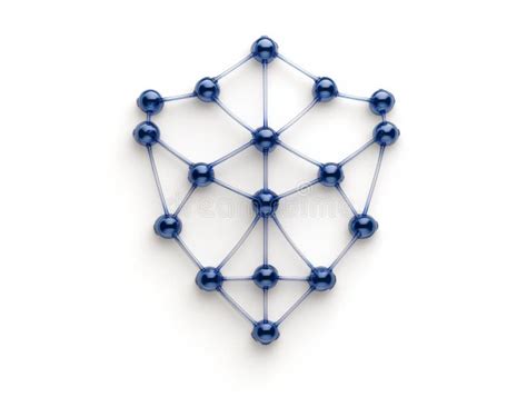 Complex Shield Structure Formed By Interconnected Blue Nodes
