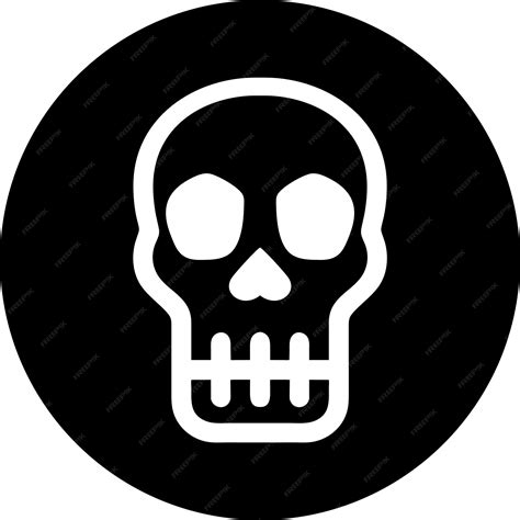 Premium Vector Scull Warning Symbol Outline Icon In Flat Style Vector Illustration