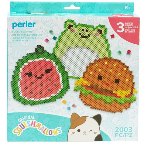 Perler 80 57135 Squishmallows Fused Bead Activity Kit With 3 Summer