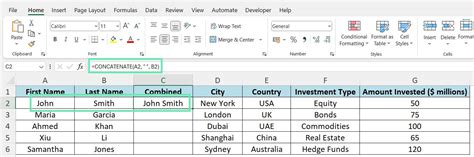 Merge Data Using Concatenate Or Textjoin Downloadable Template