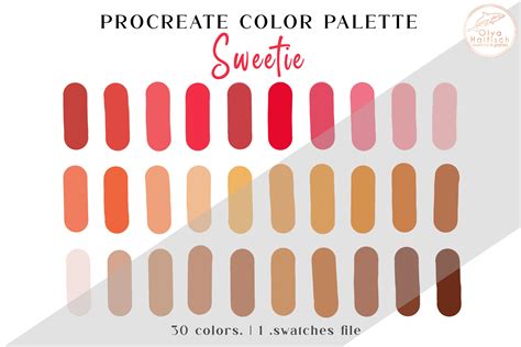 Romantic Pink Procreate Color Palette Cute Valentine Color Swatches By Olya Haifisch