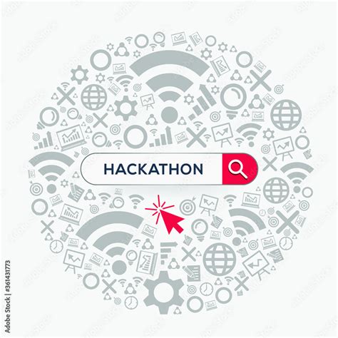 Hackathon Word Written In Search Bar Vector Illustration Stock Vector Adobe Stock