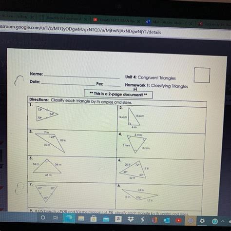 Unit 4 Congruent Triangles Answer Key Villardigital Library For