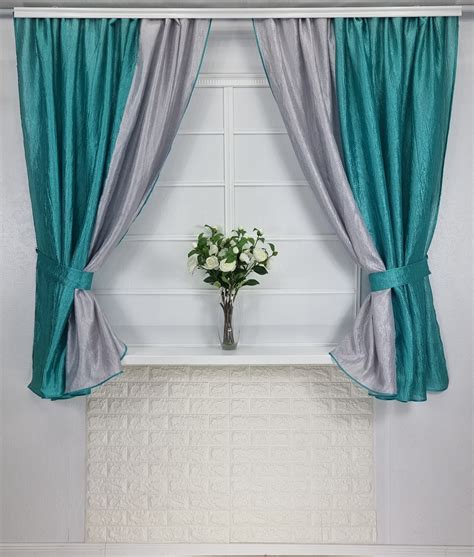 Комплект штор Кларис Лазур кухонні продаж ціна в Києві штори портьєри від Декор Текстиль