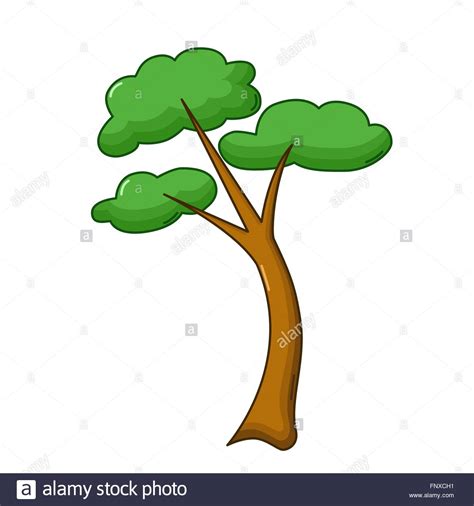 Tree Icon In Cartoon Style Isolated On White Background Stock Vector Image Art Alamy