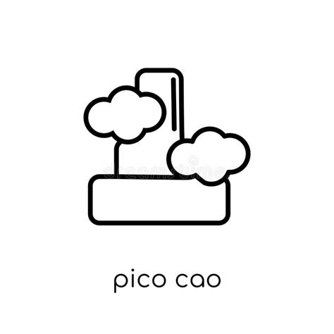 Pico Cao Icon Trendy Modern Flat Linear Vector Pico Cao Icon On Stock Vector Illustration Of