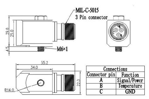 100mv G Side Entry Piezoelectric Accelerometer Acceleration Vibration Temperature Sensor