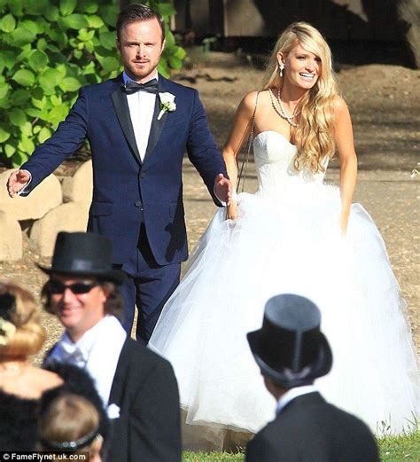 In Flapper Fashion Breaking Bad S Aaron Paul And Longtime Girlfriend