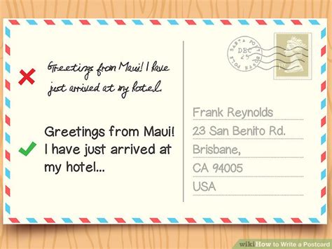 How To Write A Postcard With Sample Postcards WikiHow