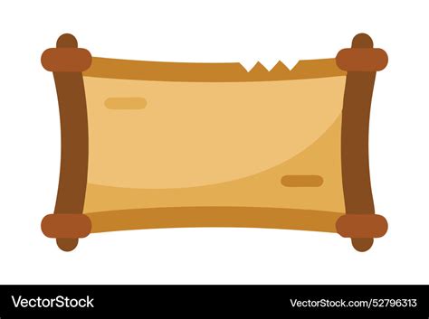An Ancient Parchment Scroll Displayed Royalty Free Vector