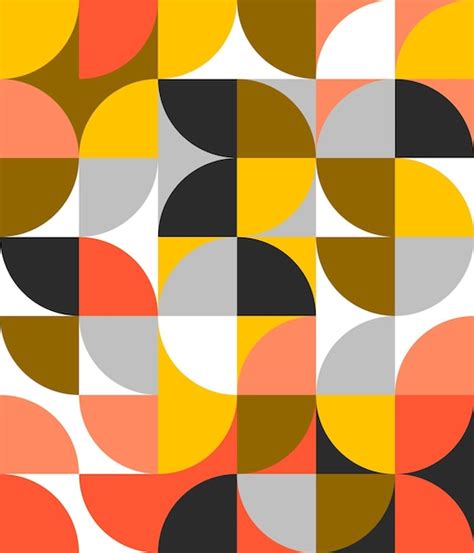 Premium Vector Abstract Geometric Pattern Design In Retro Style