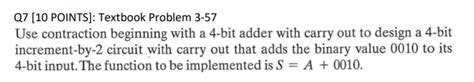 Solved Q7 10 POINTS Textbook Problem 3 57 Use Contraction Chegg Com