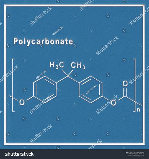 Polycarbonate Pc Structural Chemical Formula On ภาพประกอบสต็อก