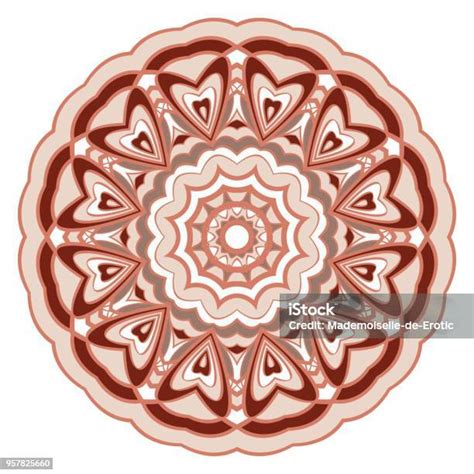 만다라 심볼 흰색 배경에 고립입니다 인도 장식입니다 벡터 일러스트입니다 꽃 식물에 대한 스톡 벡터 아트 및 기타 이미지 꽃