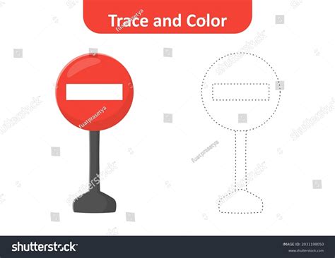 Trace Color Traffic Stop Sign Vector Stock Vector Royalty Free 2031198050 Shutterstock