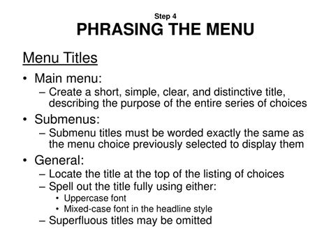 Ppt Step 4 Develop System Menus And Navigation Schemes Powerpoint Presentation Id6745757