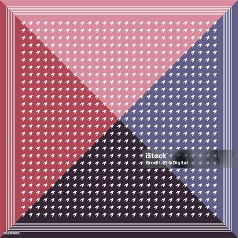 분홍색 빨강 보라색 흰색의 반다나 디자인 하운드투스 체크 기하학적 배경 봄 가을 겨울을 위한 줄무늬 테두리 스카프 반다나 숄