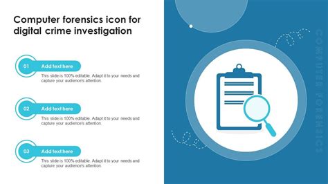 Computer Forensics Icon For Digital Crime Investigation Ppt Slides Ppt