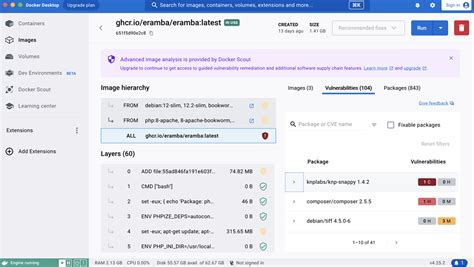 Docker Desktop Osx Reports Critical Vulnerabiliites In In Eramba Images