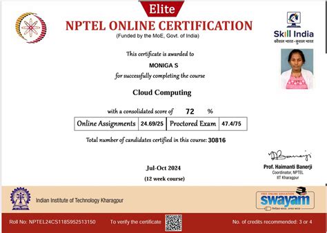 moniga s on linkedin cloudcomputing nptel iitkharagpur