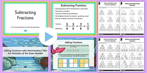 Adding And Subtracting Fractions Twinkl