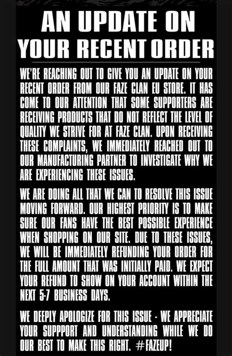 Optic X Faze Collab Refund For All Eu Orders Ropticgaming