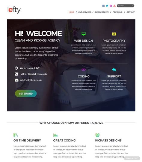 Web Design Portfolio Html55css3 Website Template In Html5 Download