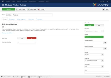 Help310extensions Module Manager Articles Related Joomla Documentation
