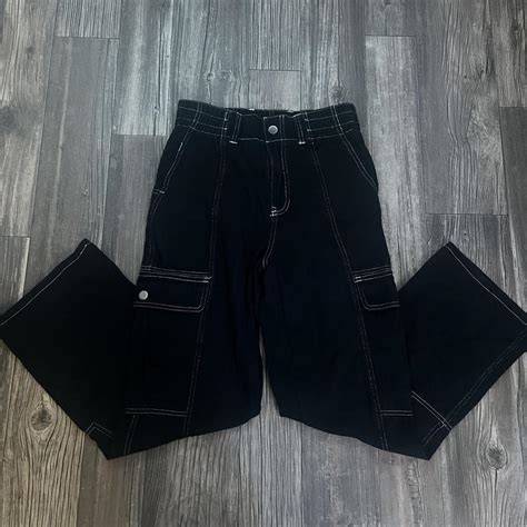 Tillys Rsq Black Cargo Pants Medium Depop