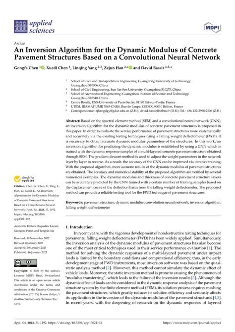 Pdf An Inversion Algorithm For The Dynamic Modulus Of Concrete