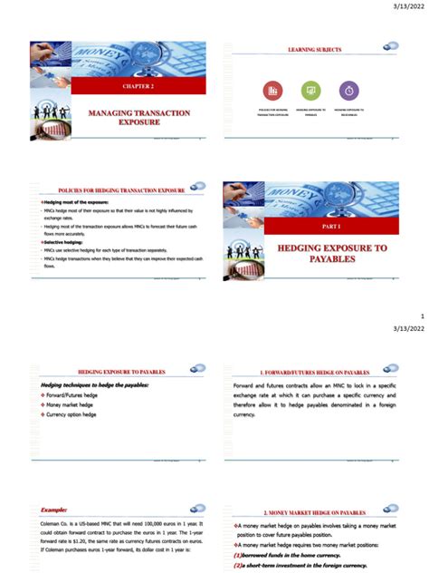 3chapter 2 Managing Transaction Exposure Pdf Hedge Finance
