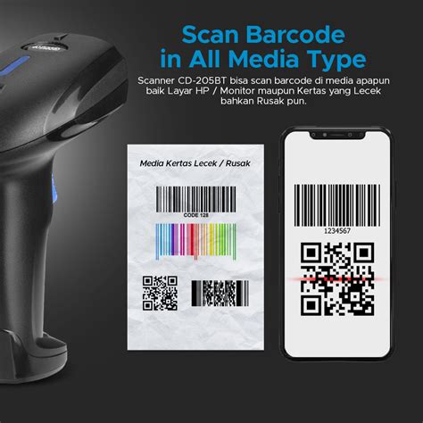Jual Codeshop Cd 205 Bt Scanner Barcode 1d 2d Wireless Usb Bluetooth