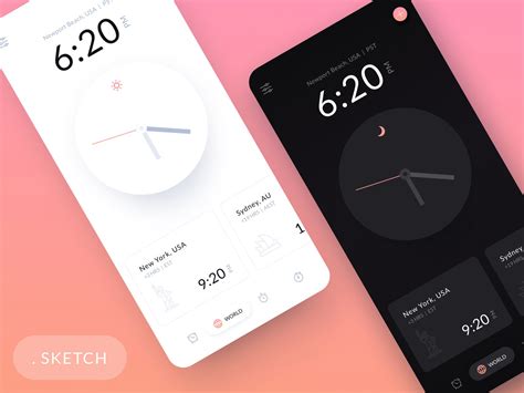 IOS Clock App Concept Sketch Freebie Freebie Supply