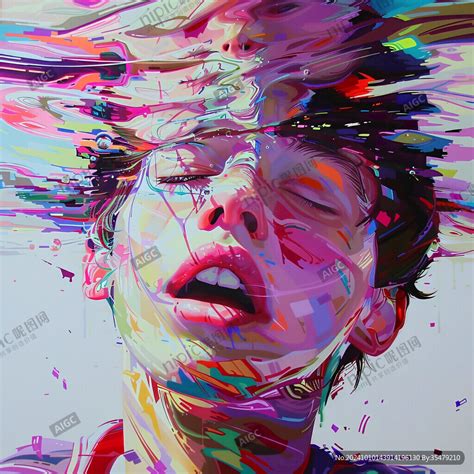 Ai创作图扭曲人像插画 创意插画时尚泼墨画 时尚酷炫艺术画 视觉冲击力广告装饰画 酷炫色彩写意装饰画 新颖新锐创意艺术绘画 人物情绪插画 数字油画插画设计 炫彩墨笔刷人物插画 炫酷海报抽象海报