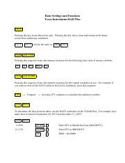 Mastering Texas Instruments BAII Plus CE Functions Course Hero