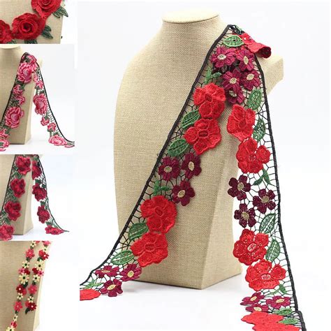 Кружевная ткань 1 ярд лот Высокое качество кружевная отделка Вышивка Сетка кружевная Лента тюль