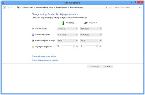 Cómo puedo cambiar las opciones de energía en Windows 8