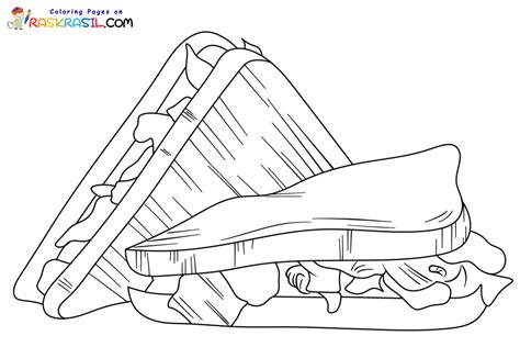 Раскраски Бутерброд Распечатать бесплатно