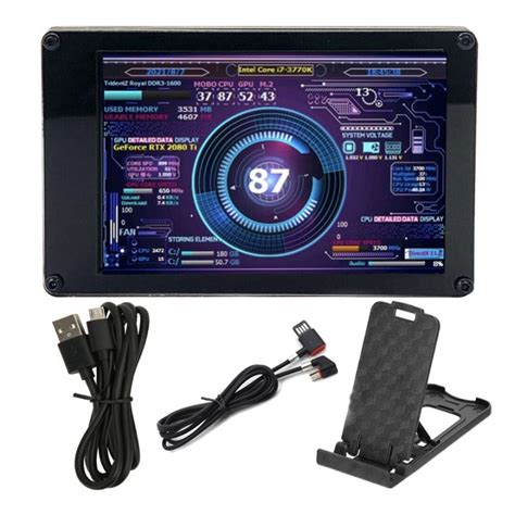 Inch IPS LCD Monitor Display Light AIDA RGB Breathing USB Display Sub Screen For Raspberry