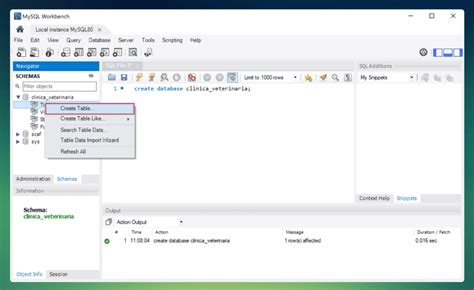 crear tablas en mysql norvic software