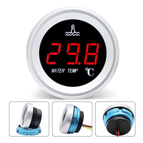 Water Temperature Gauge With Warning Alarm 0 120 Water Temp Meter 1