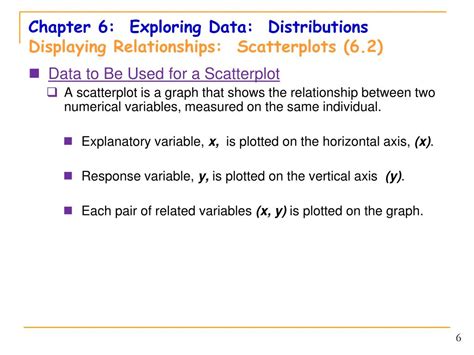 Ppt Chapter 6 Exploring Data Distributions Displaying Relationships Powerpoint Presentation