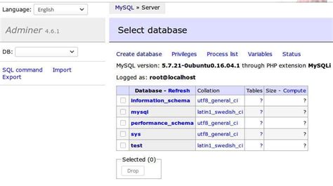 如何使用 Adminer 简化 Mysql 管理