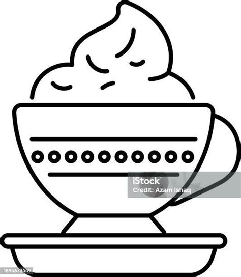 백색 크림 같은 커피 개념 추수 감사절 아침 음식 벡터 선 아이콘 디자인 수확 축제 상징 세속적인 휴일 표시 종교 와 문화 전통 스톡 일러스트 11월에 대한 스톡 벡터 아트