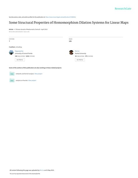 Solution Some Structural Properties Of Homomorphism Dilation Systems